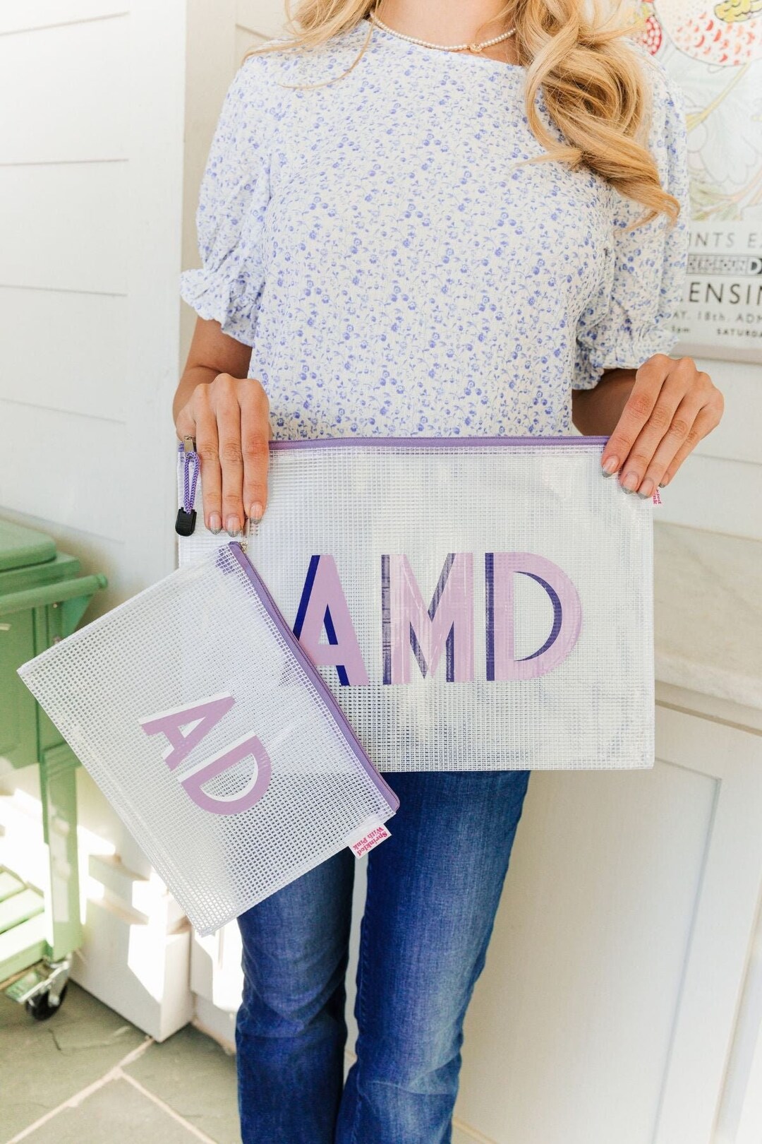 Shadow Monogram Pool Bag // Wet Dry Bag, Water Resistant, Zipper Travel ...