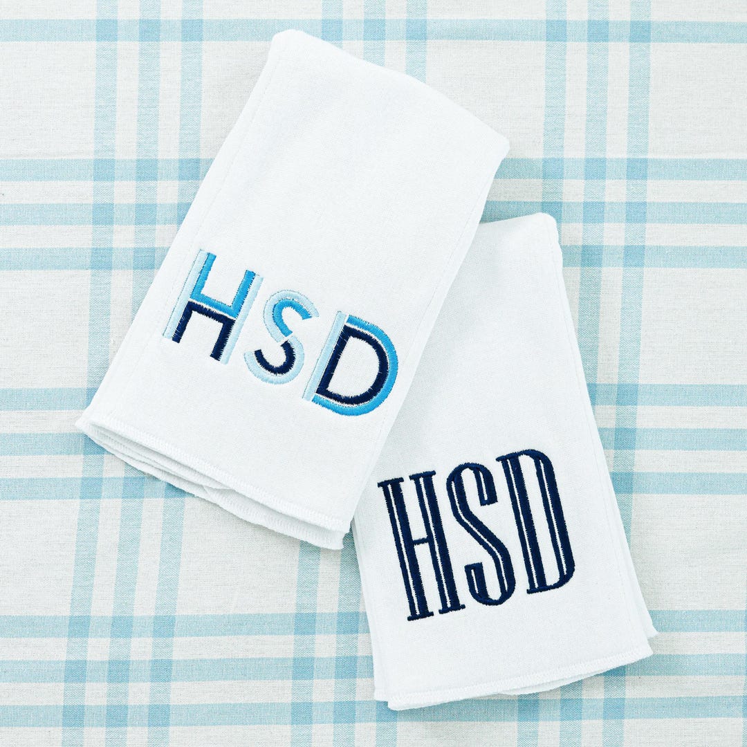 Trifold Burp Cloth // Cotton Burp Cloth, Monogrammed Burp Cloth ...