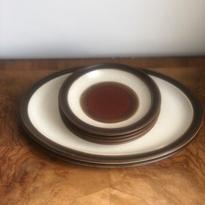 7-piece Vintage Retro 70s Brown Serving Platters and Small Plates ...