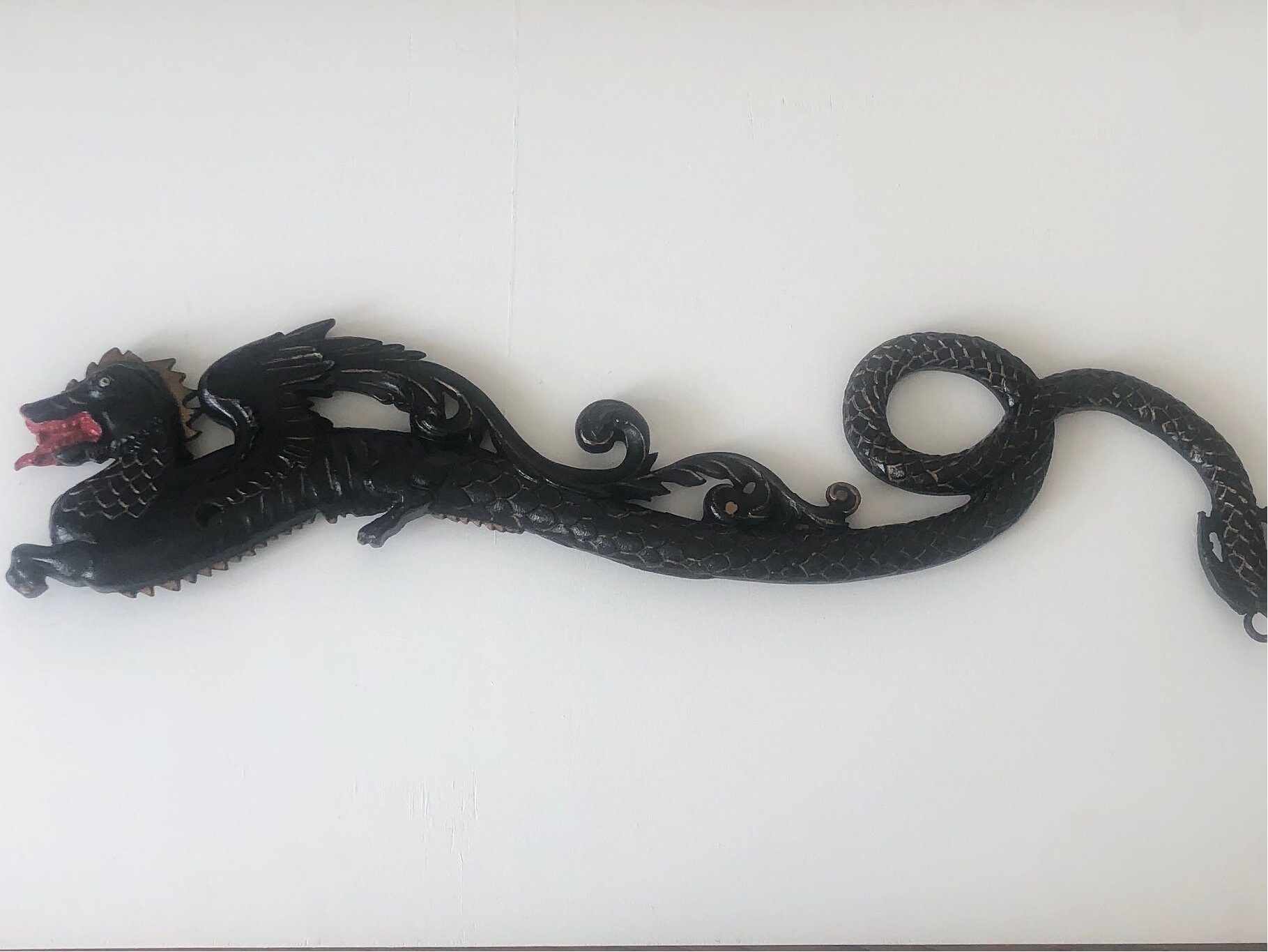 Antique Chinese Cast Iron Dragon Wall Hanging: Oriental Decor - Etsy