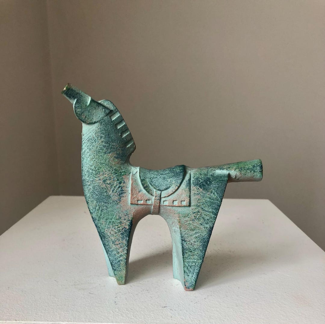 Vintage Sotaro Saegusa Horse Figurine, Japanese Stylised Horse Figure ...