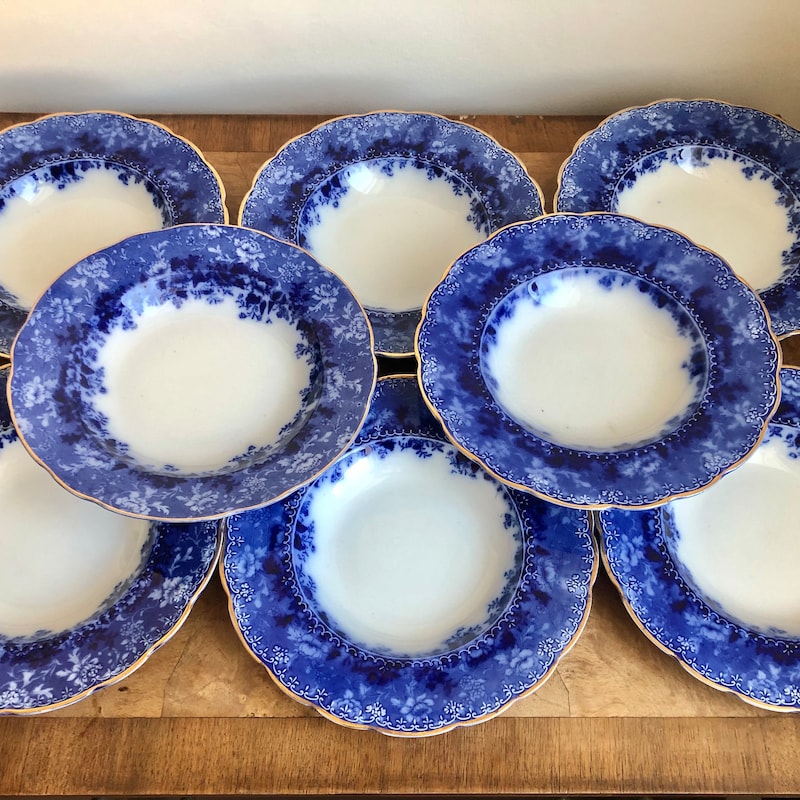 Antique Blue Dishes - Etsy