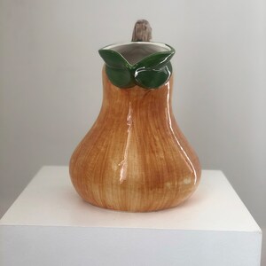 Vintage Italian Majolica Yellow Pear Jug, Hand Made Bassano Ceramic ...