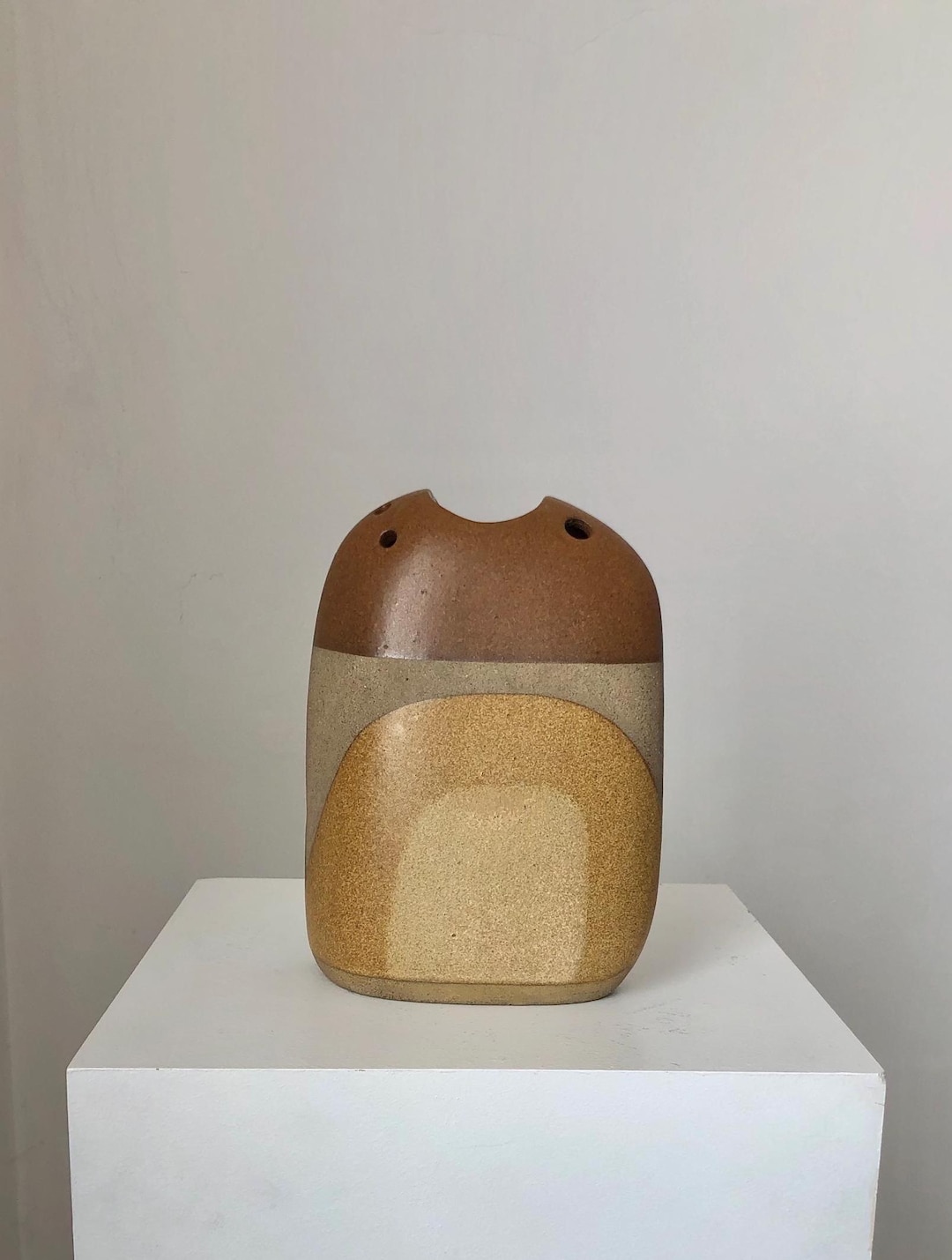 Vintage 1970 Brutalist Pebble Vase, Peter Ellery for Tremaen, Studio ...