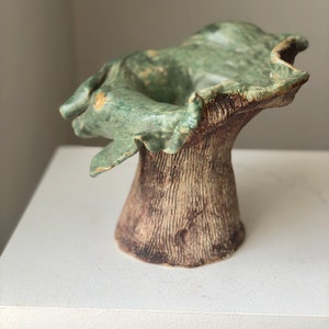 Vintage Studio Pottery Abstract Tree Ceramic Sculpture, Hand Made Bark ...