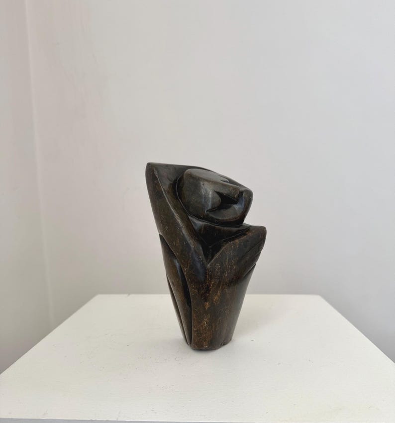 Vintage Abstract Human Figure With Face, Hand Carved Stone Shona ...