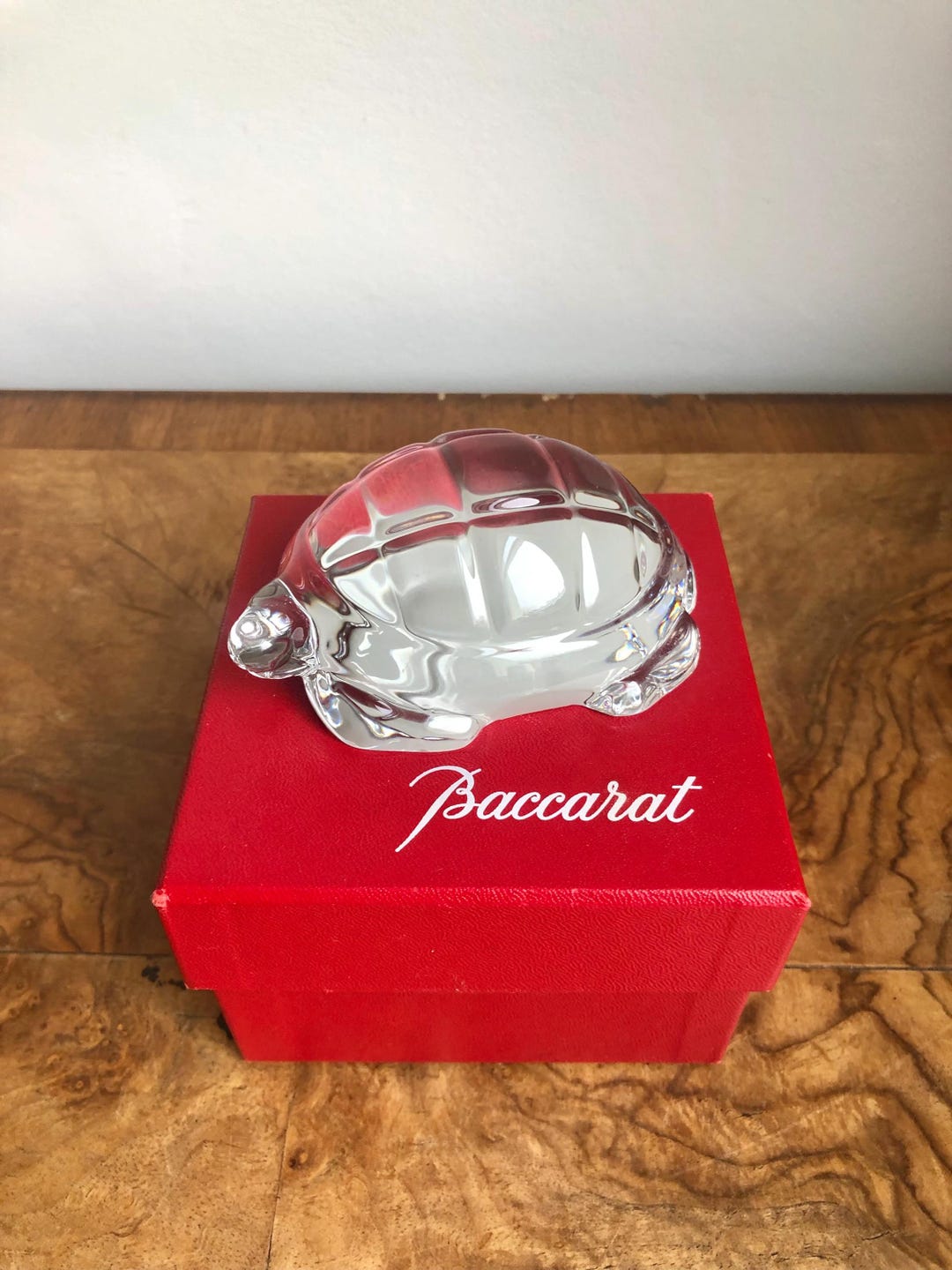Baccarat Crystal Glass Tortoise Figurine, Boxed Glass Turtle Animal ...