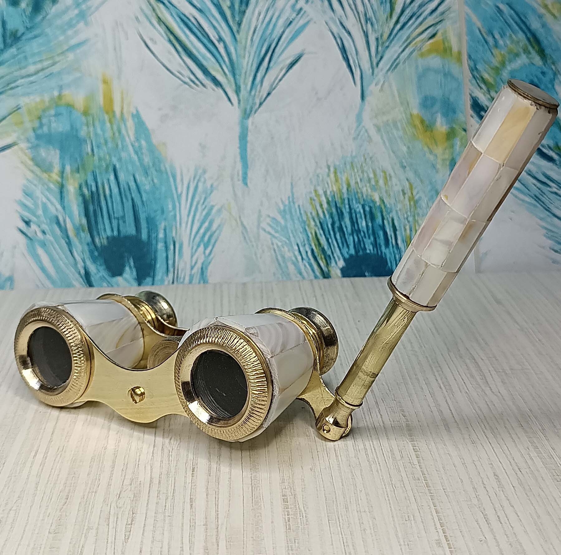 Brass Mother of Pearl La Dauphin Opera Glasses Binocular Spyglass ...