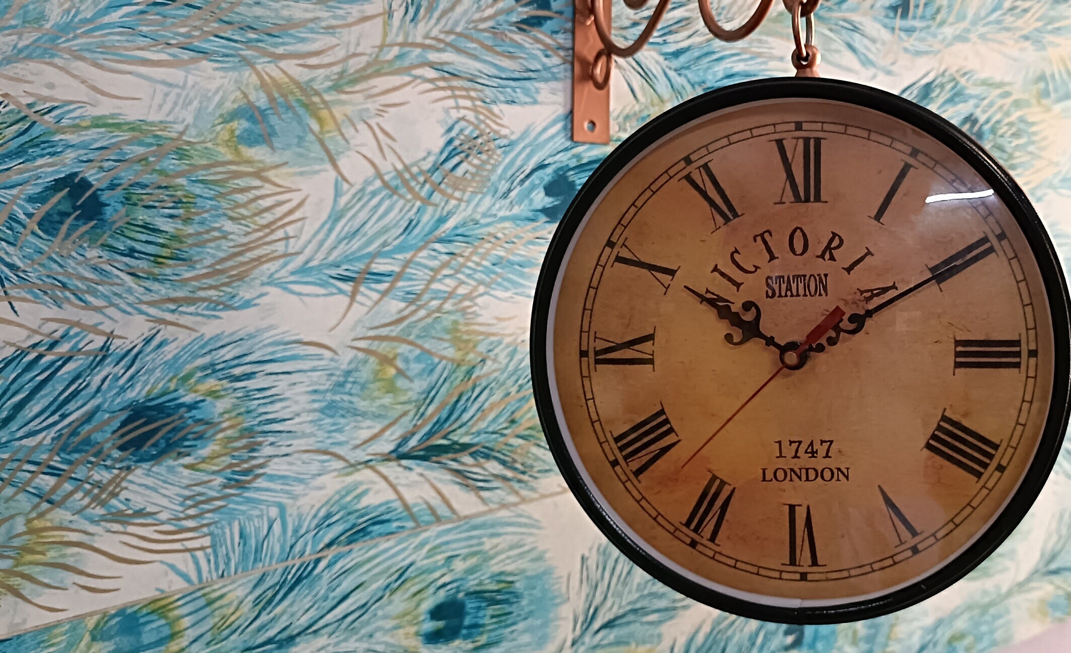 Railway Platform Clock Copper Antique Finish 8 Inches Station Clock ...