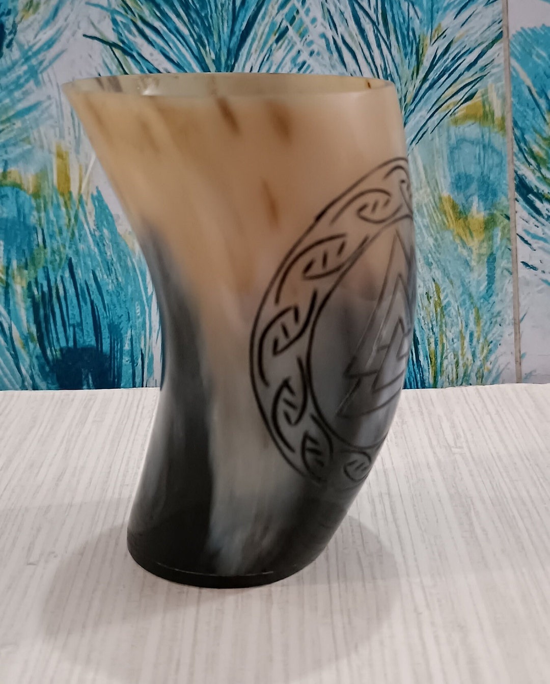 Viking Whiskey & Beer Tankard Drinking Horn 6 Cup Handmade - Etsy