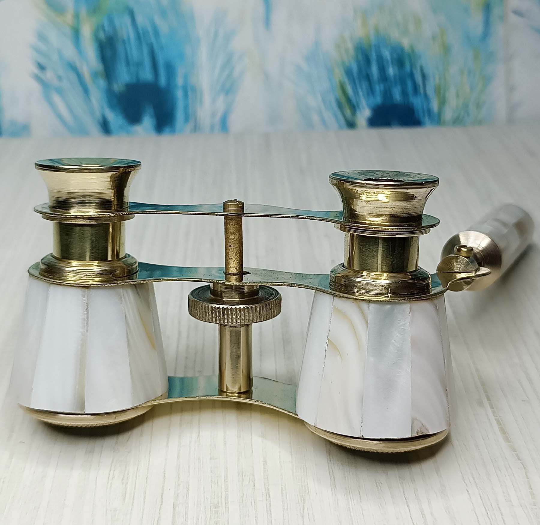 Brass Mother of Pearl La Dauphin Opera Glasses Binocular Spyglass ...