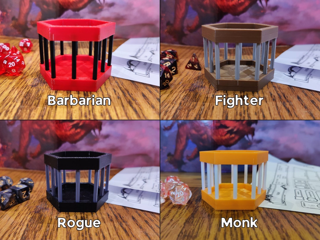 3D Printed Dice Jail D&D 5e Classes - Etsy