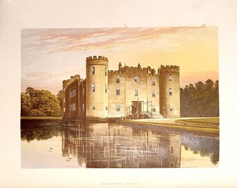 1880 Old Print = BRANTINGHAM TORPE = Castles Residences ...