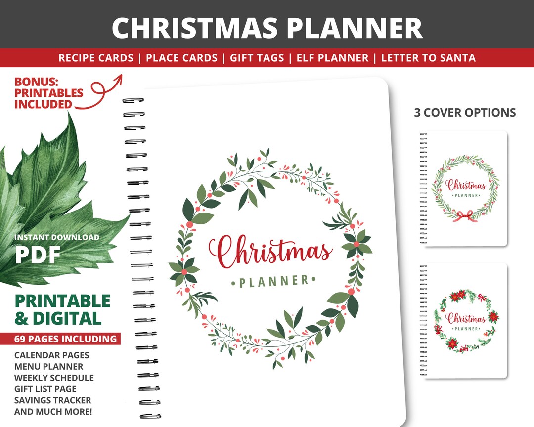 Holiday Planner With Planner Inserts and Covers With Beautiful ...
