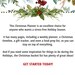 Christmas Planner With Beautiful Holiday Flowers and Green Plaid Design ...