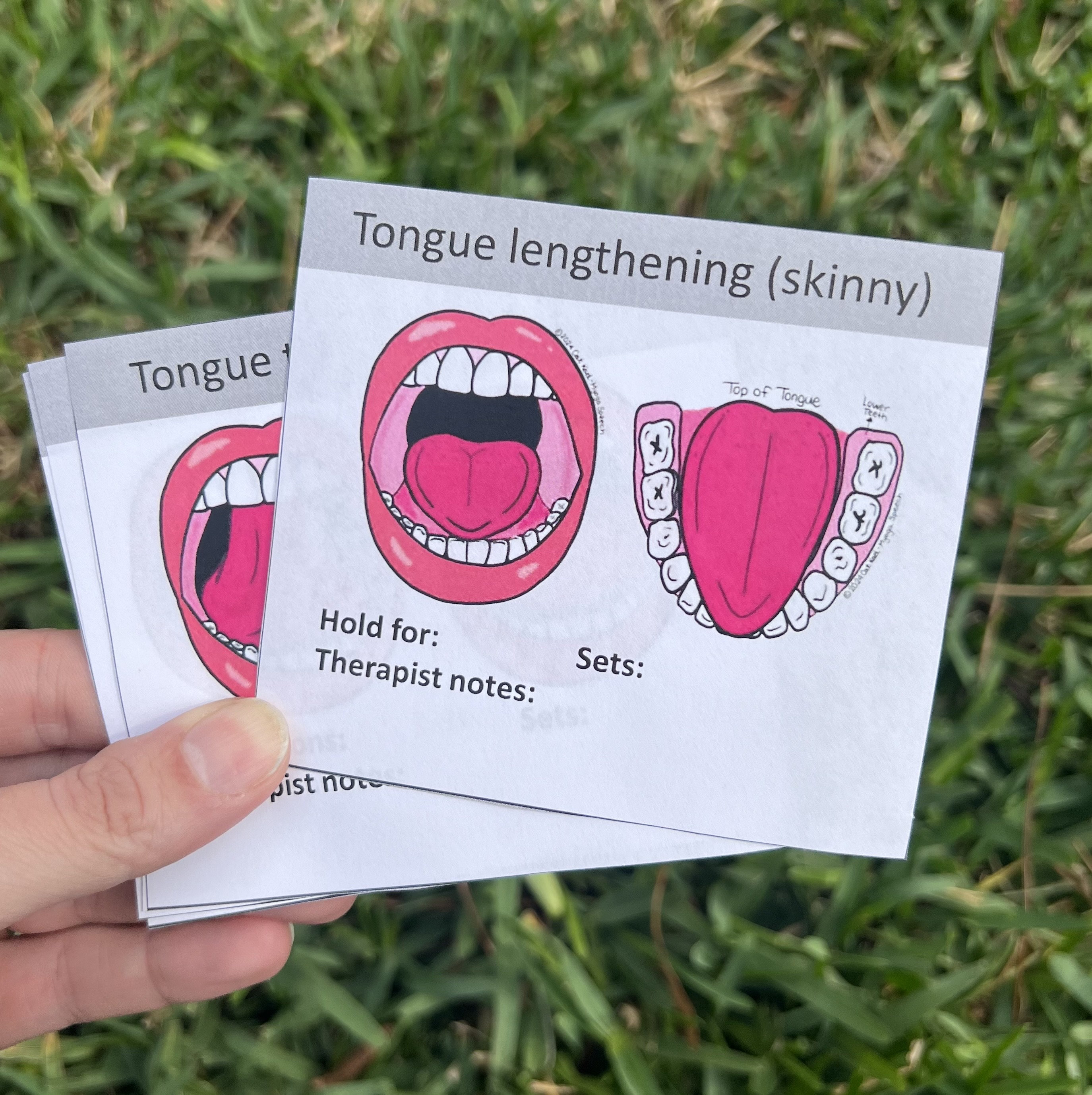 Tongue Myofunctional Therapy Exercise Cards Pdfs FREE Coloring Page ...