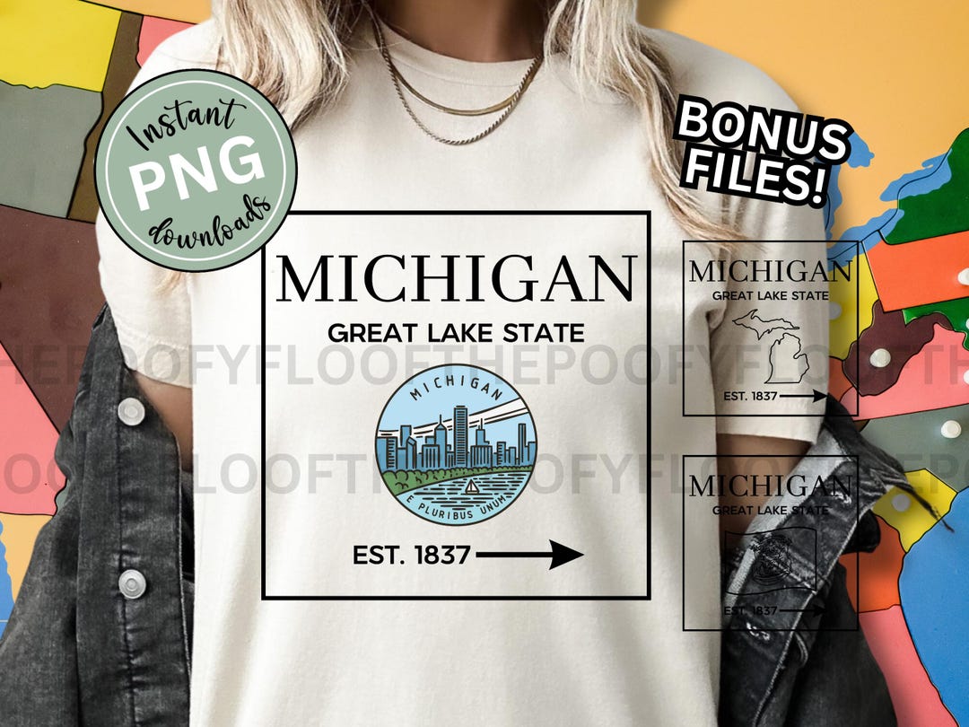 Michigan Great Lakes State PNG File, State Motto Outline Michigan Lover ...