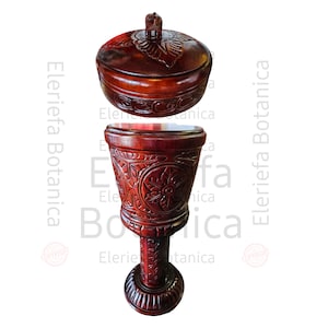 Pilon Y Batea De Shango Tayado En Madera, Set of Chango of Wood Chango ...