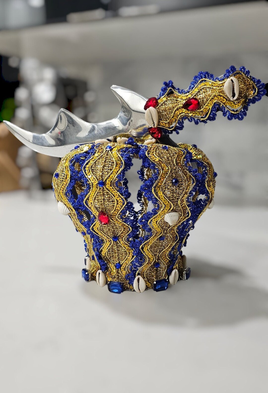 Corona De Yemaya | Orisha Crown | Ade Crown for Yemaya Oricha | CORONA ...