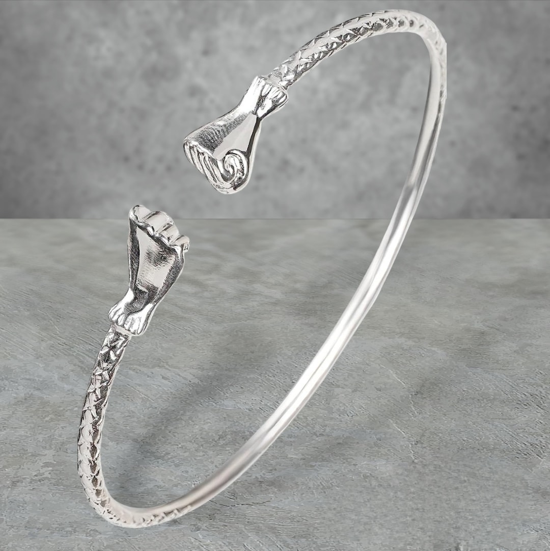 Pulso De Obatala En Plata 950 / Obatala 950 Silver Bangle |esclava De ...