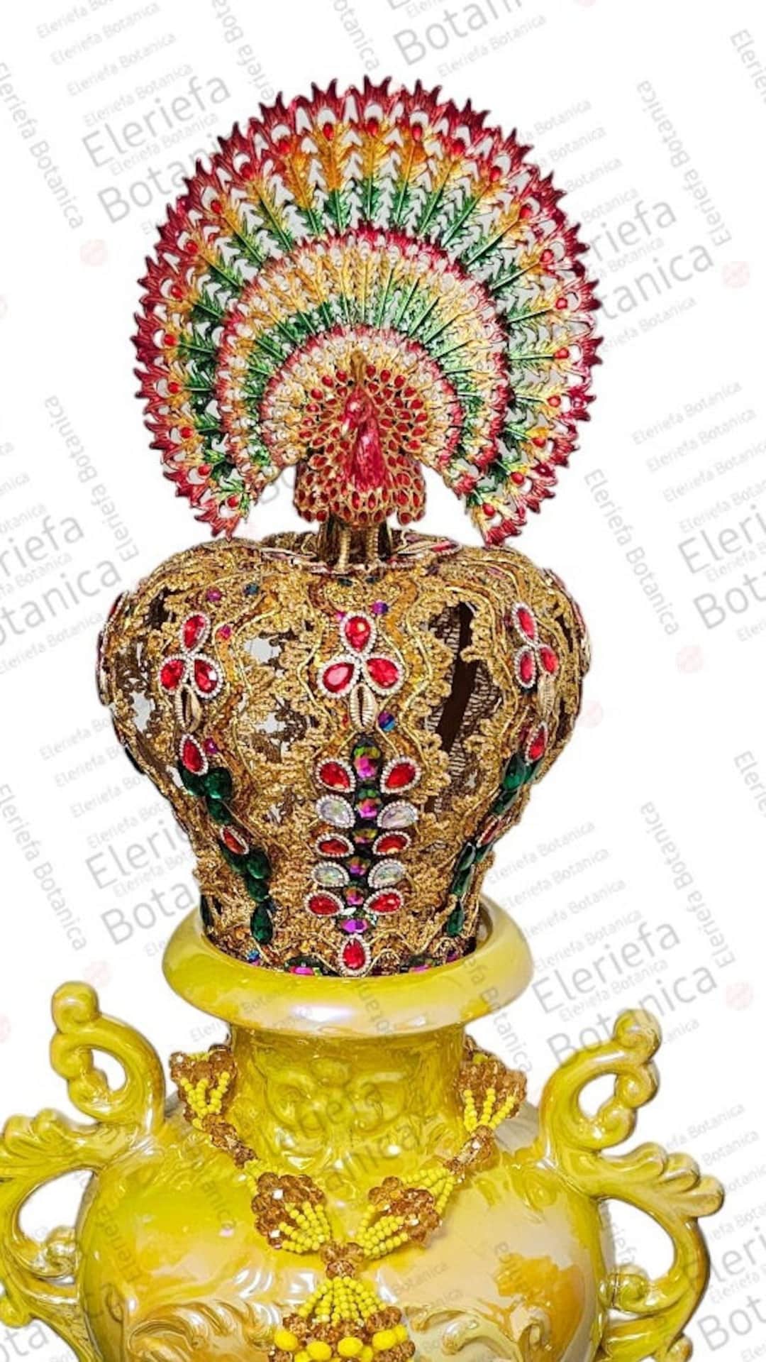 Orisha Crowns Metal Gemstone Ade Corona for Oshun Ochun Oricha| CORONA ...