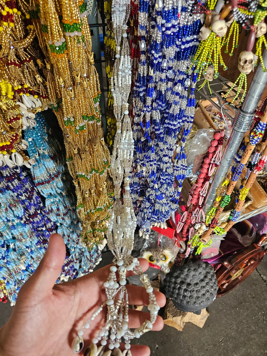 Collar De Mazo Obatala Con Ilde / Yemaya | Shango | Oshun | Ogun ...