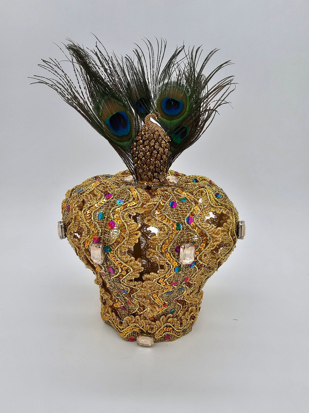 Orisha Crowns Metal Gemstone Ade Corona for Oshun Ochun - Etsy