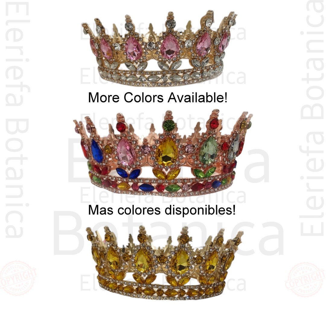 Orisha Crowns Metal Gemstone Ade Corona for Oshun, Yemaya, Oya, Obatala ...