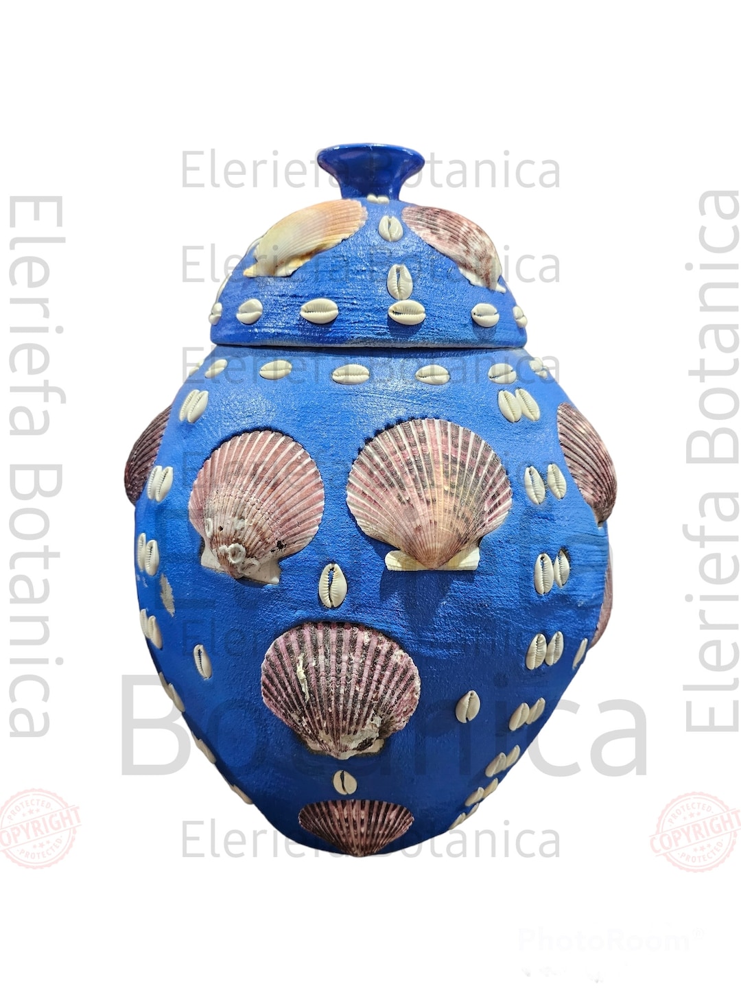 Sopera De Olokun Tinaja Grande Para Olokun Decorada Con Conchas De IFA ...