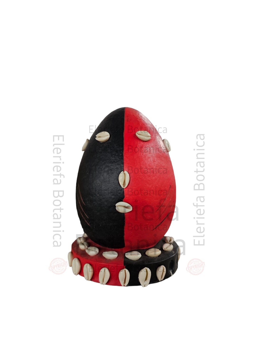 Estatua De Elegua Eshu | Elegua Head Black | Red Face Finely Finished ...