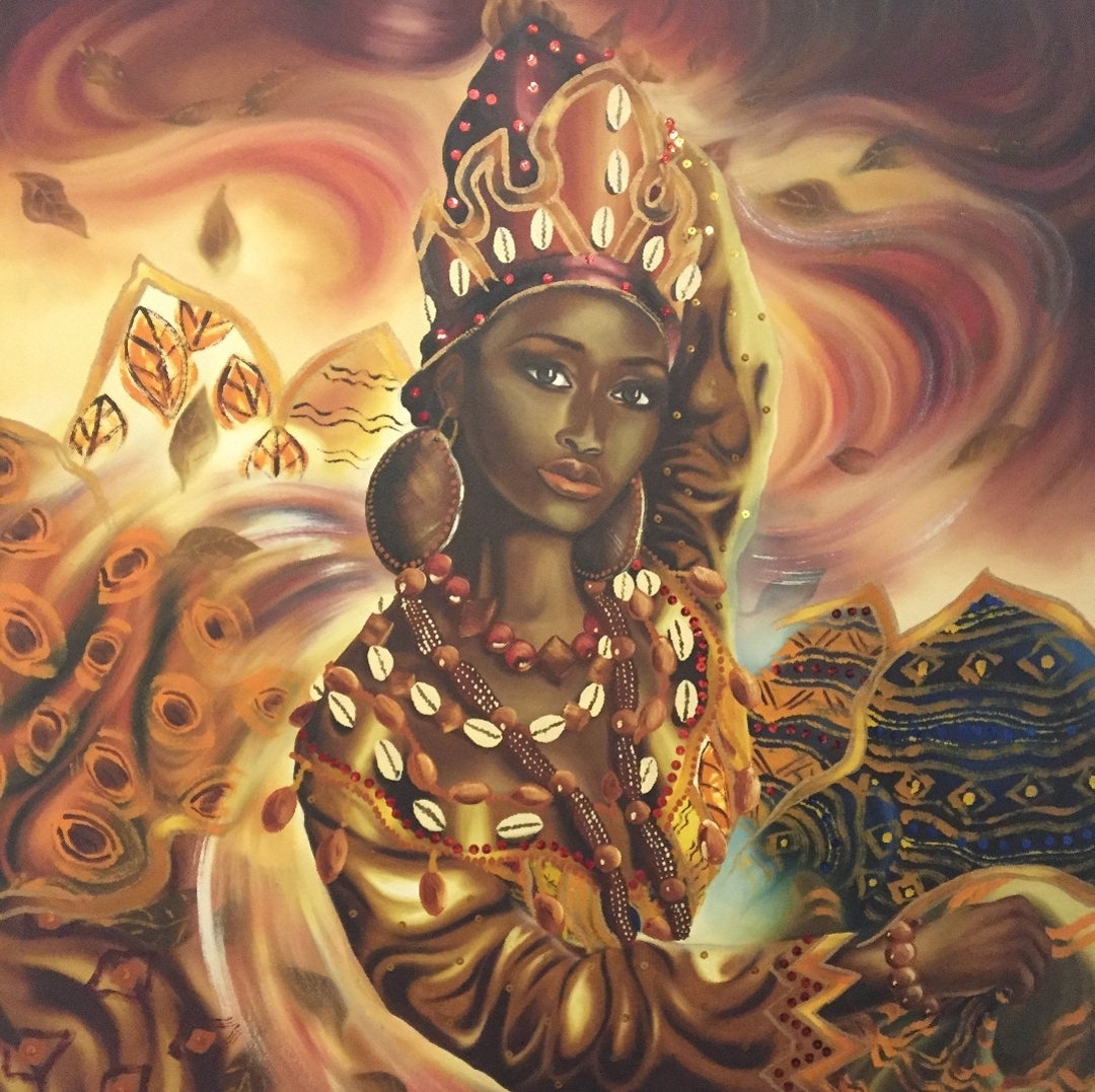 Oshun Paño Pano Para Trono ochun Throne Back Drop Oshun - Etsy