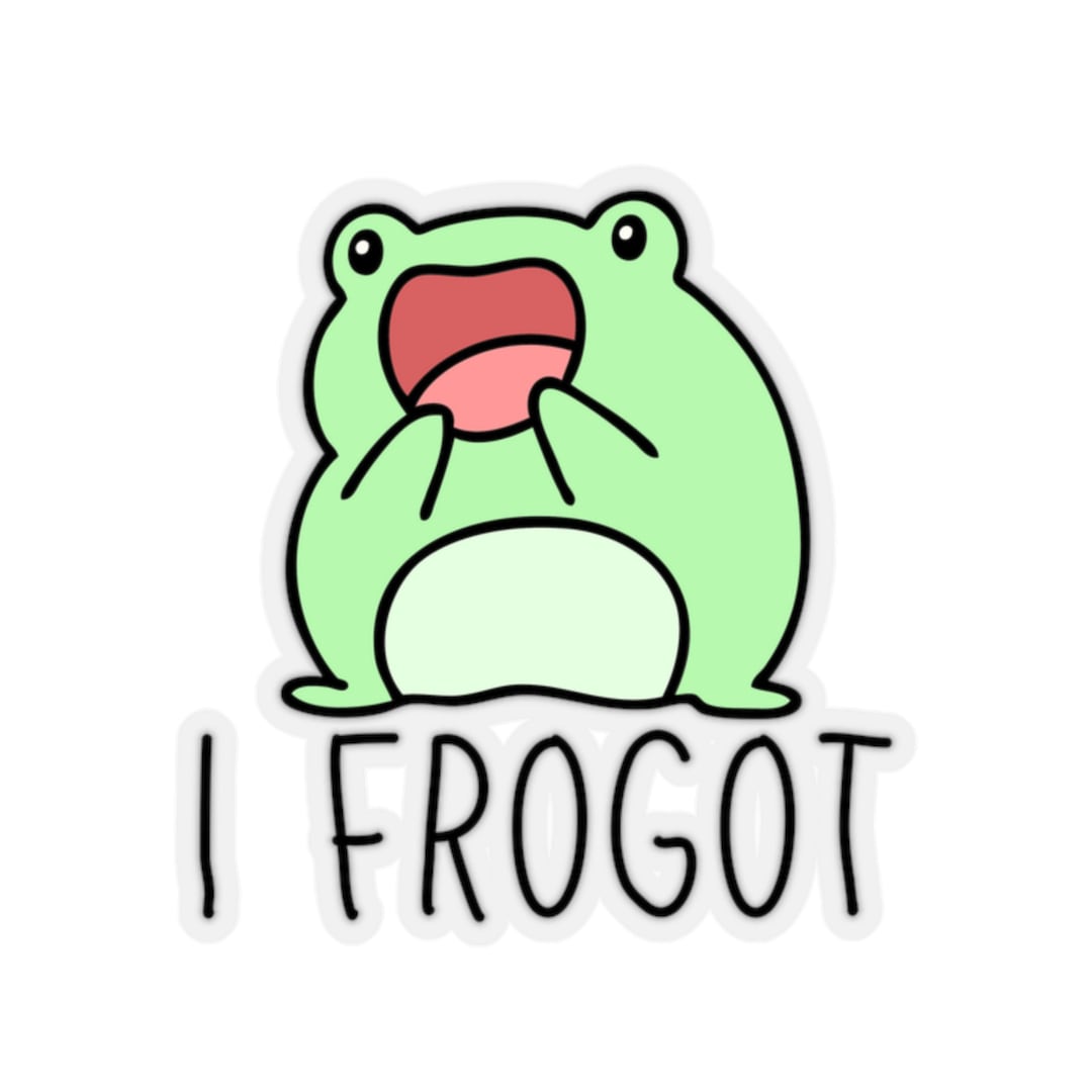 Cute Funny Frog Pun Animal Kiss-cut Sticker - Etsy
