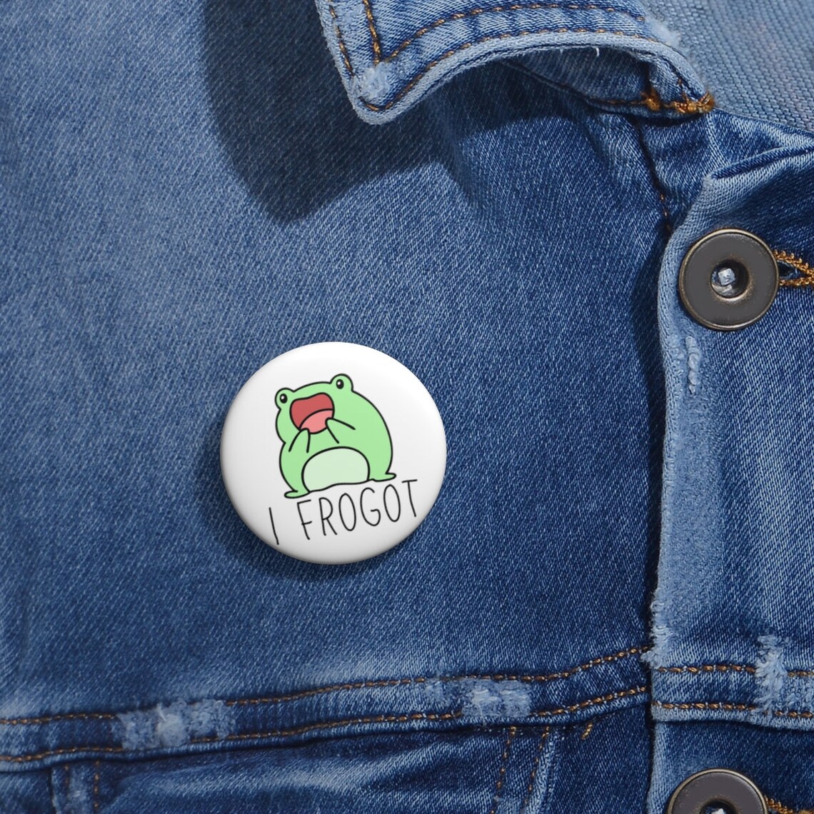 Cute Funny Frog Pin Pun Pin Button - Etsy