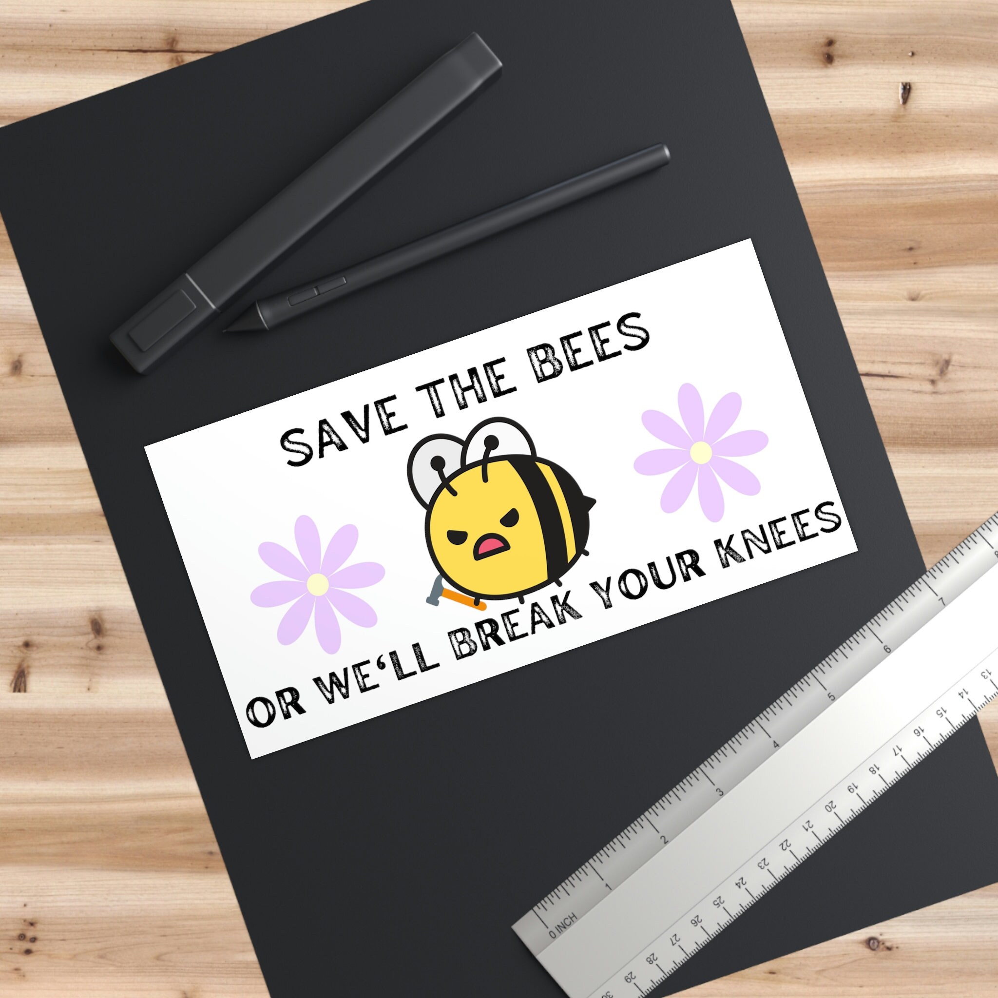 Save the Bees Funny Cute Bumblebee Bumper Sticker - Etsy