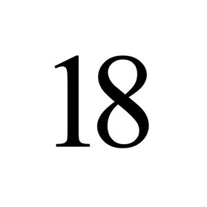 Personalised Number Vinyl Decal | Milestone Age Decal | Birthday ...