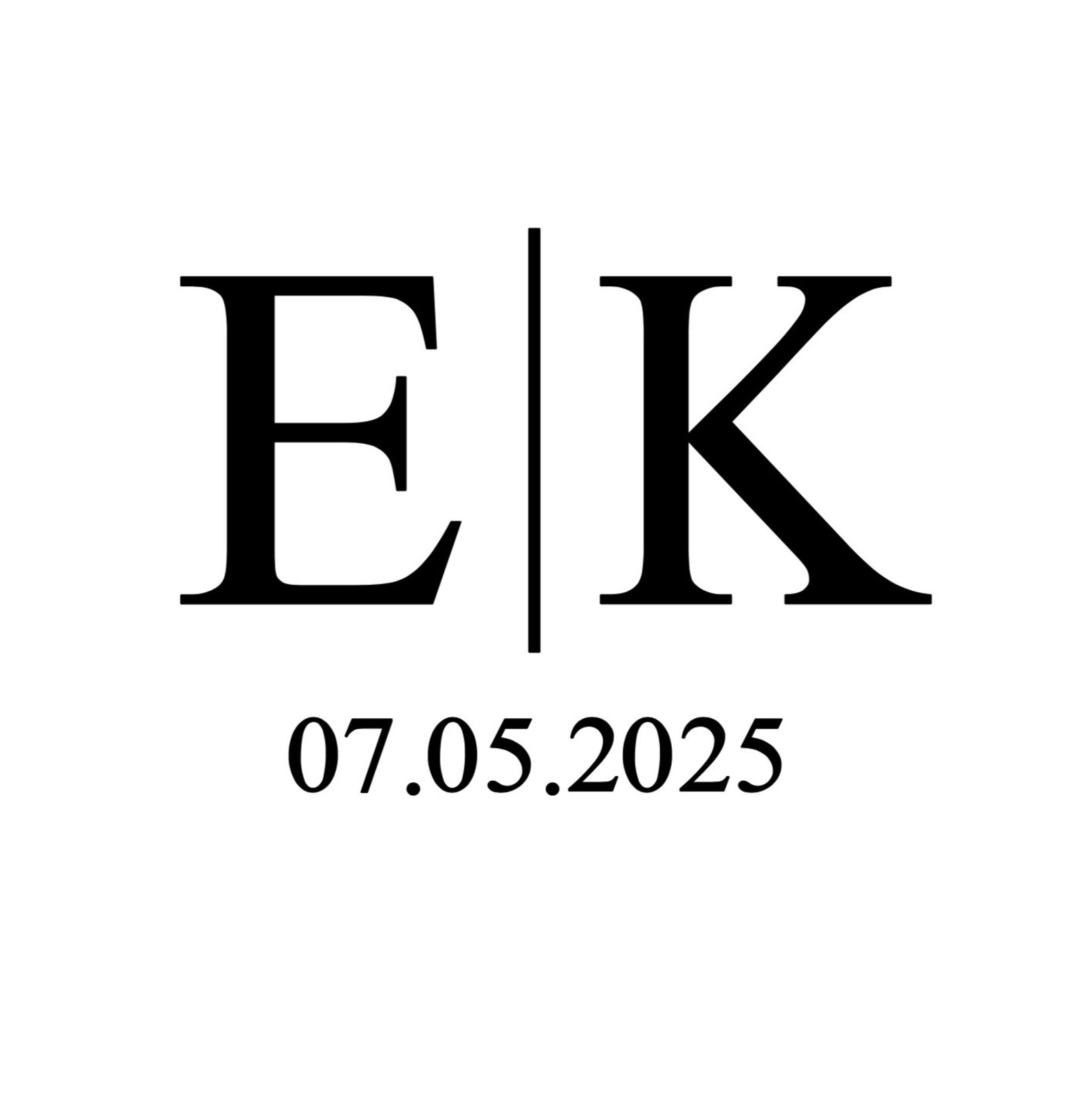 Personalised Couple Initials Vinyl Decal | Custom Guestbook Vinyl ...