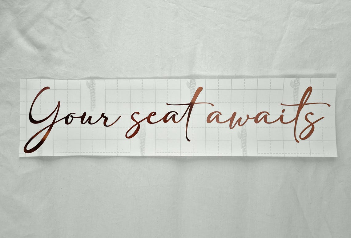Your Seat Awaits Vinyl Decal | Custom Vinyl Decal Sticker | Seating ...