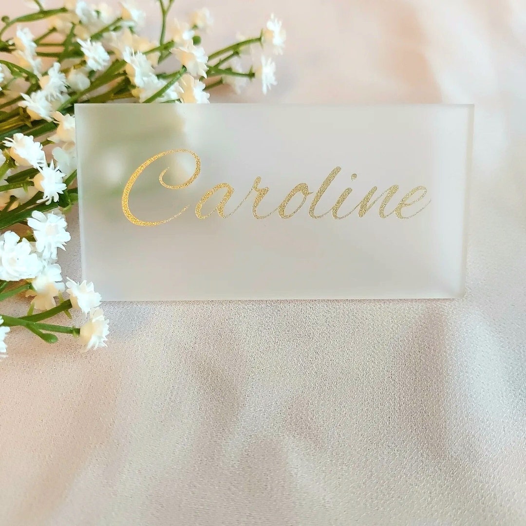 Personalised Frosted Acrylic Place Name Luxury Wedding Place - Etsy
