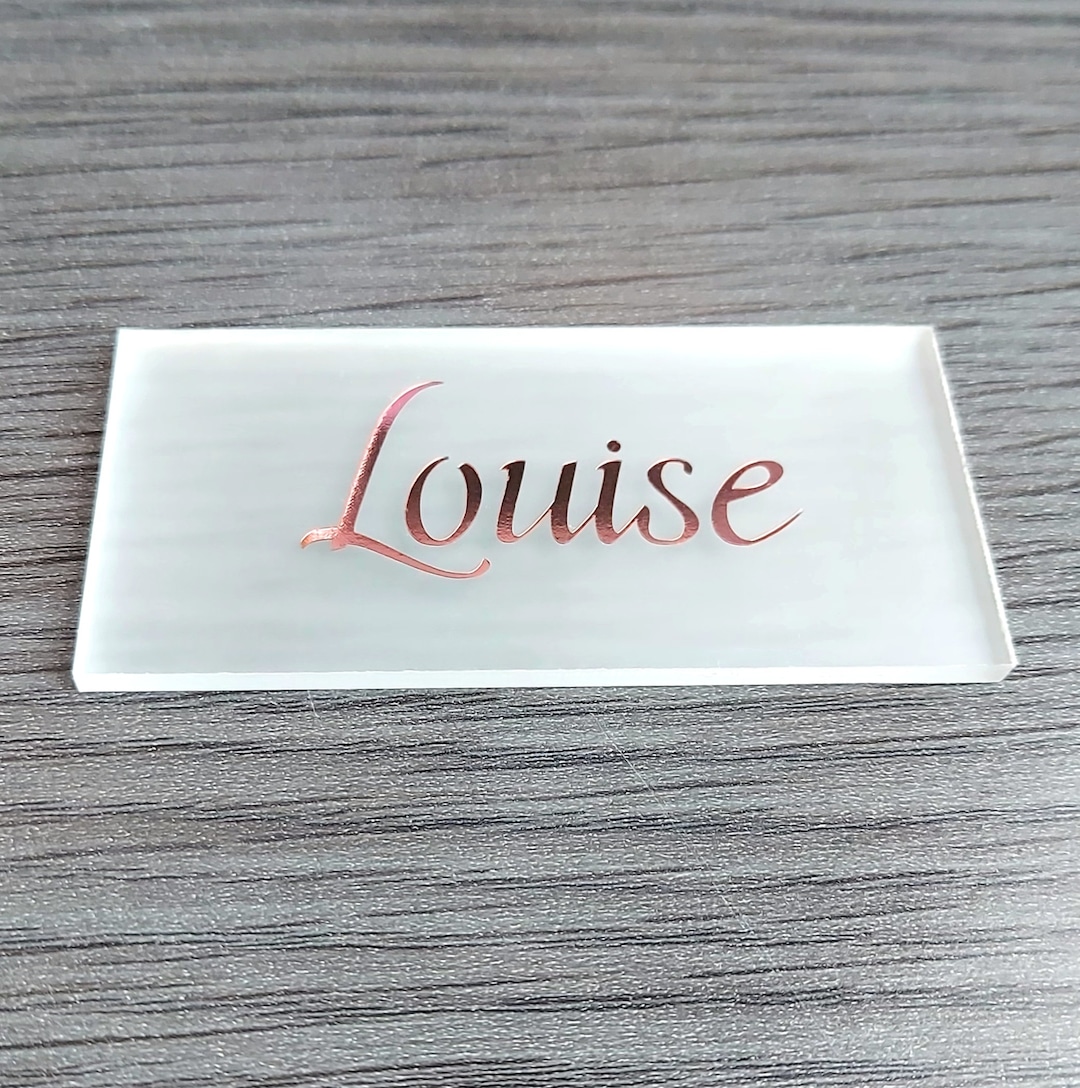 Personalised Frosted Acrylic Place Name | Luxury Wedding Place Names ...