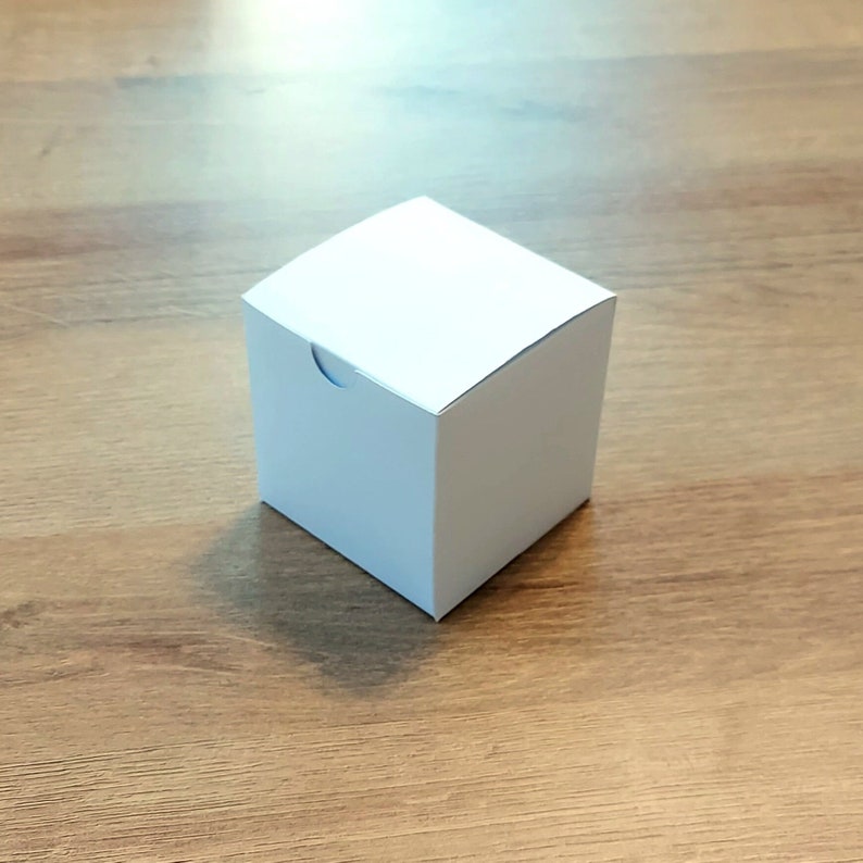 10x Mini White Cube DIY Boxes 6x6cm Wedding Favour Boxes Bulk Favour ...