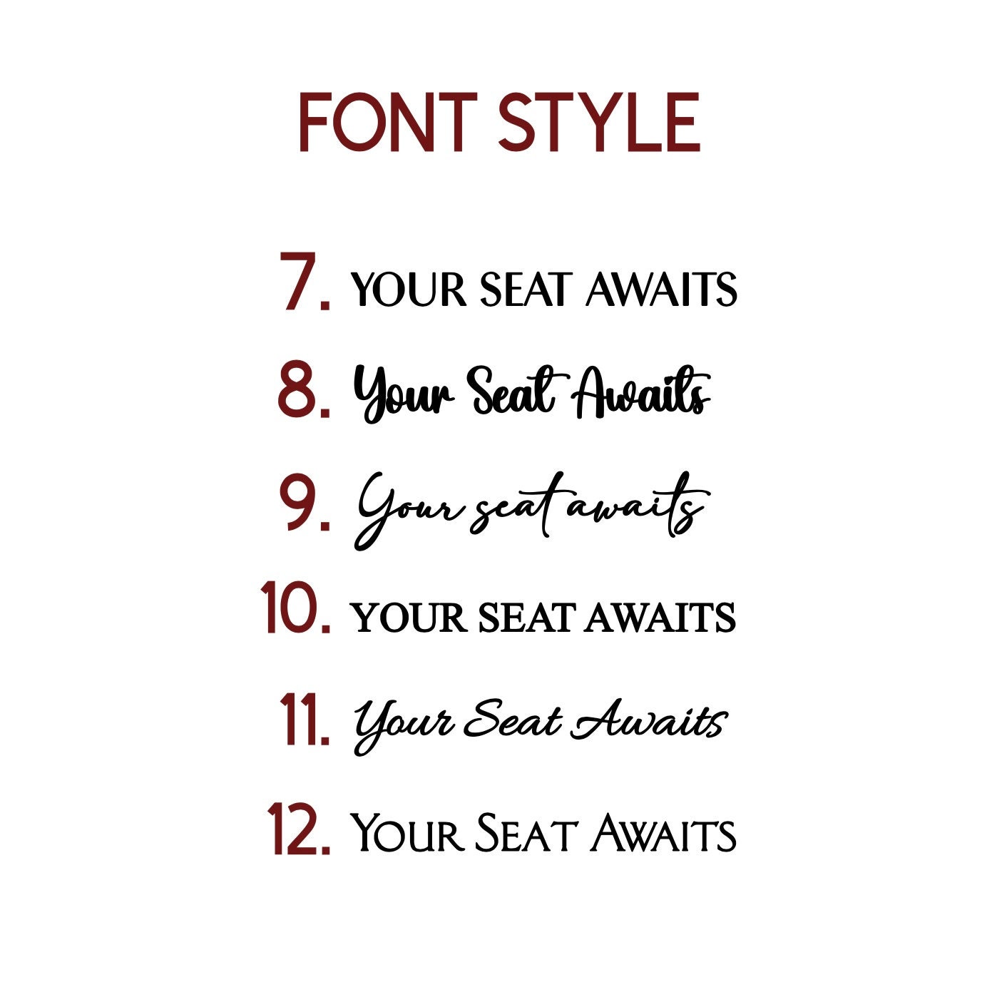 Your Seat Awaits Vinyl Decal | Custom Vinyl Decal Sticker | Seating ...