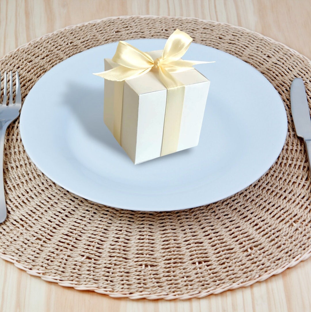 10x Mini White Cube DIY Boxes 6x6cm Wedding Favour Boxes Bulk Favour ...