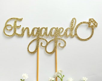 Were Engaged Cake Topper Bride to Be Cake Topper Topper - Etsy