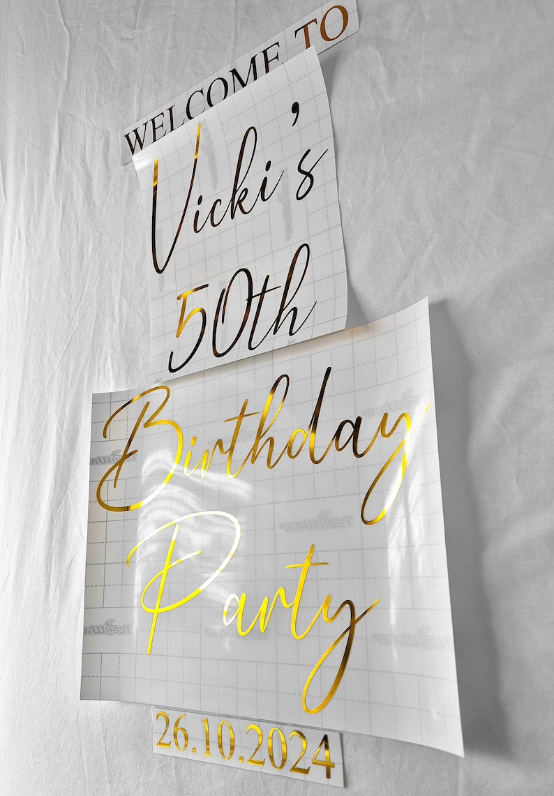 Personalised Birthday Sign Vinyl Decal | Custom Welcome Sign Decal ...