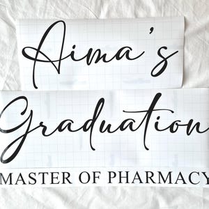 Personalised Graduation Sign Decal | Custom Welcome Sign Vinyl Sticker ...