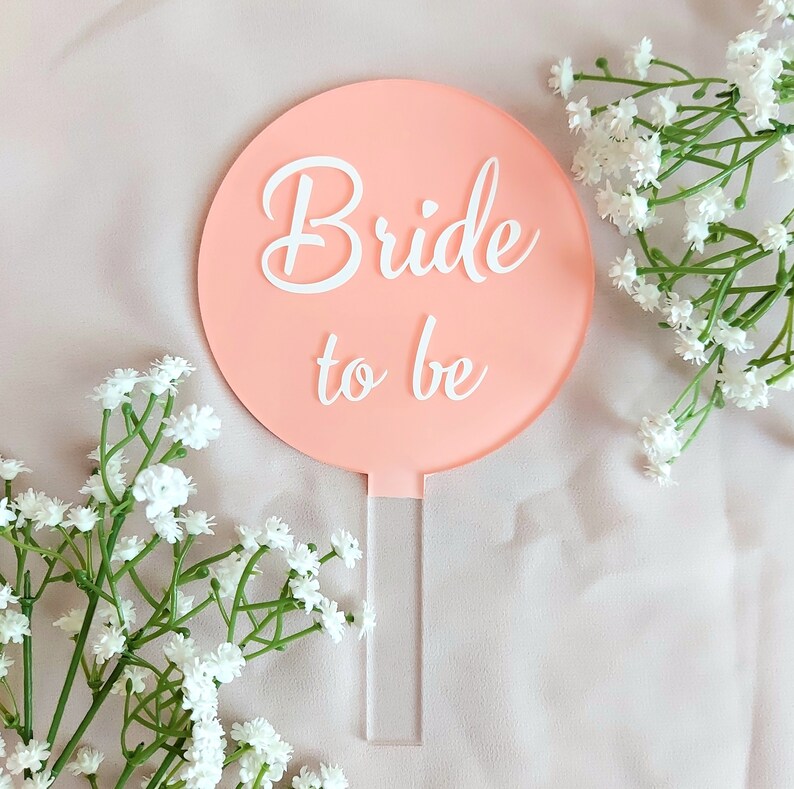 Custom Bridal Shower Cake Topper Acrylic Cake Topper Hen Party Cake ...