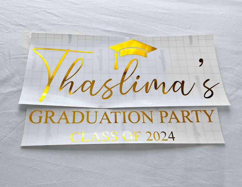 Personalised Graduation Sign Decal | Custom Welcome Sign Vinyl Sticker ...