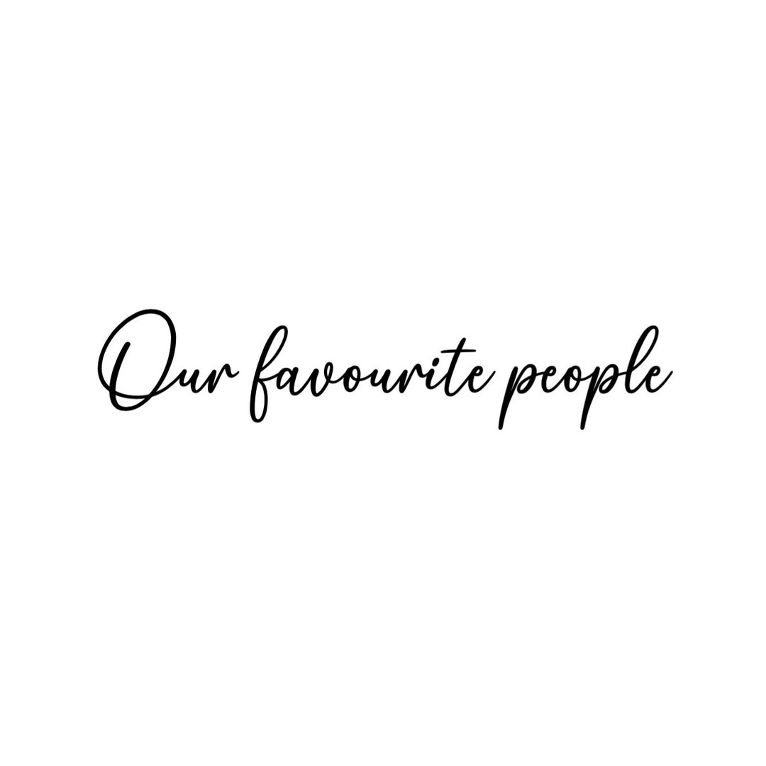 Our Favourite People Decal Custom Vinyl Decal Sticker Seating Chart ...