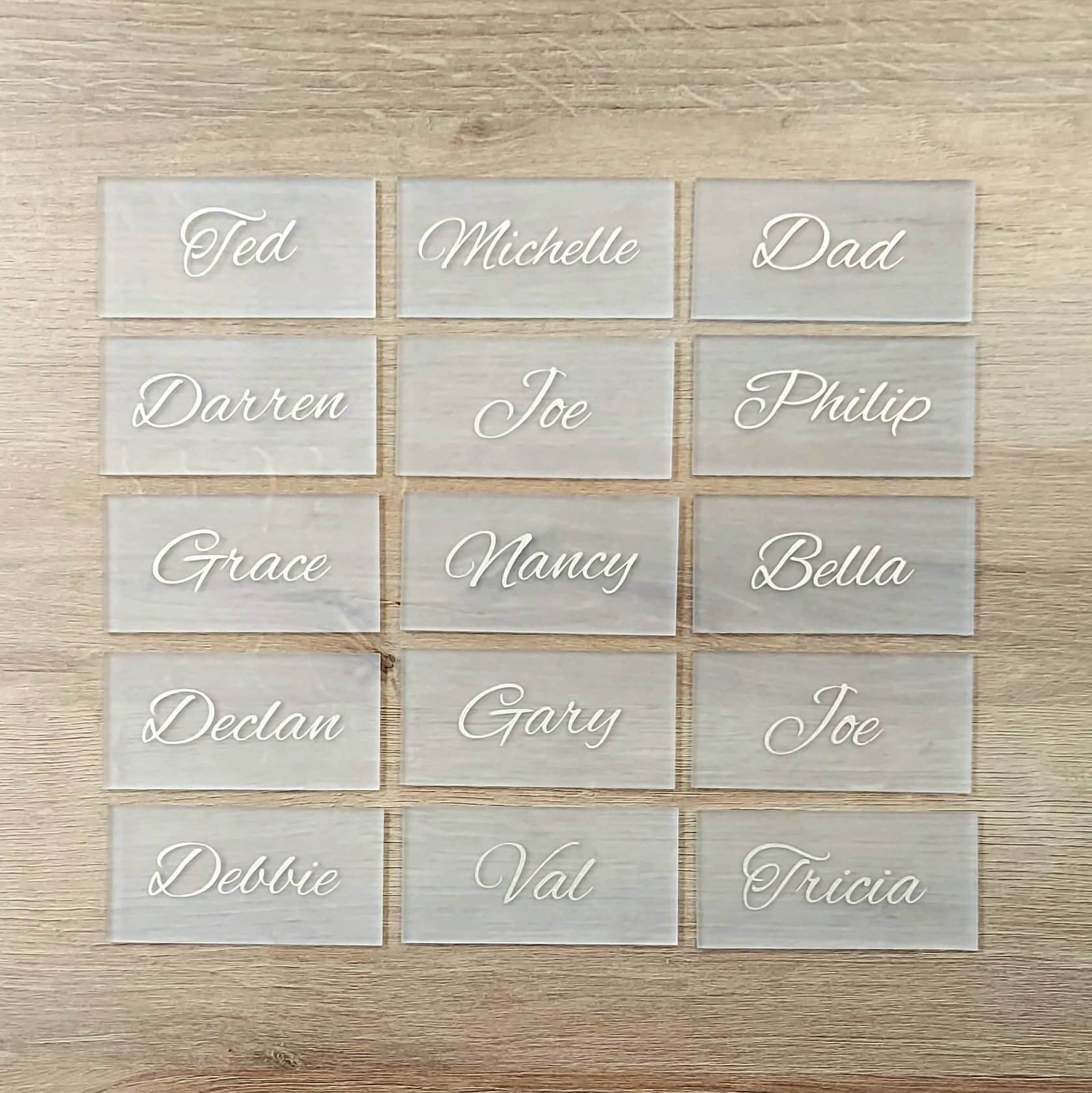 Personalised Frosted Acrylic Place Name Luxury Wedding Place - Etsy