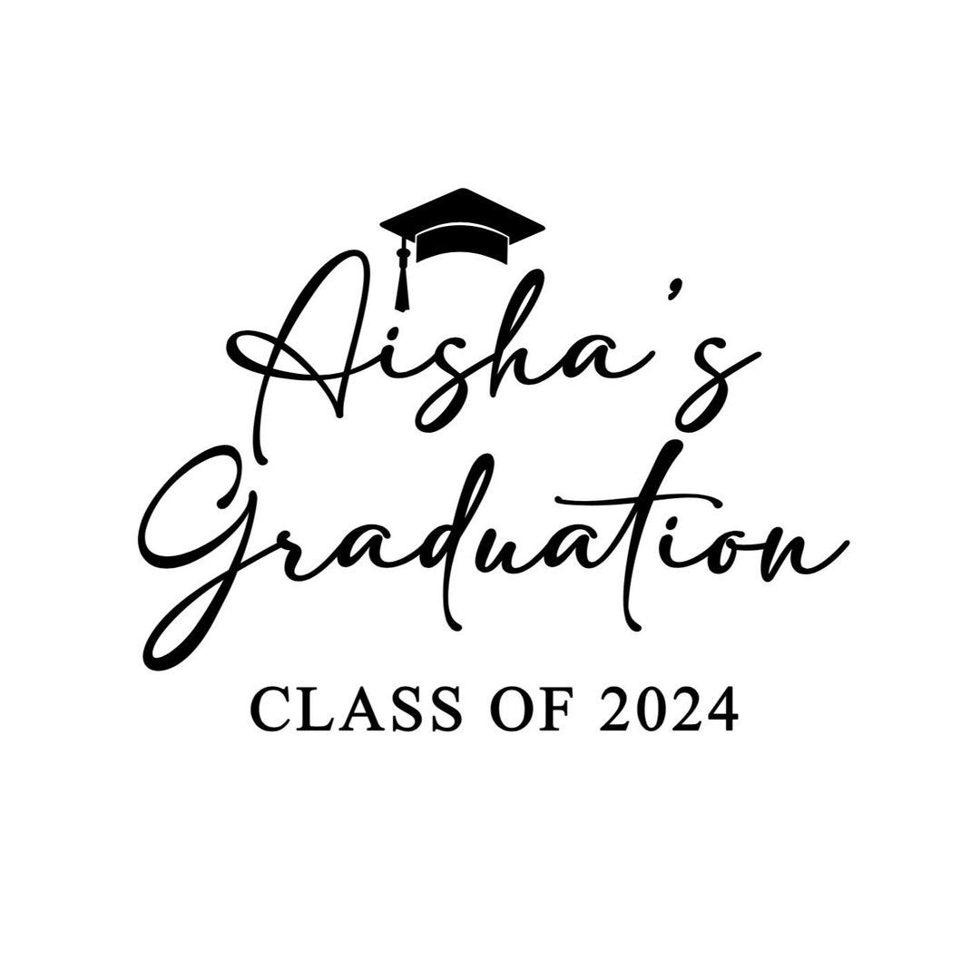 Personalised Graduation Sign Decal | Custom Welcome Sign Vinyl Sticker ...